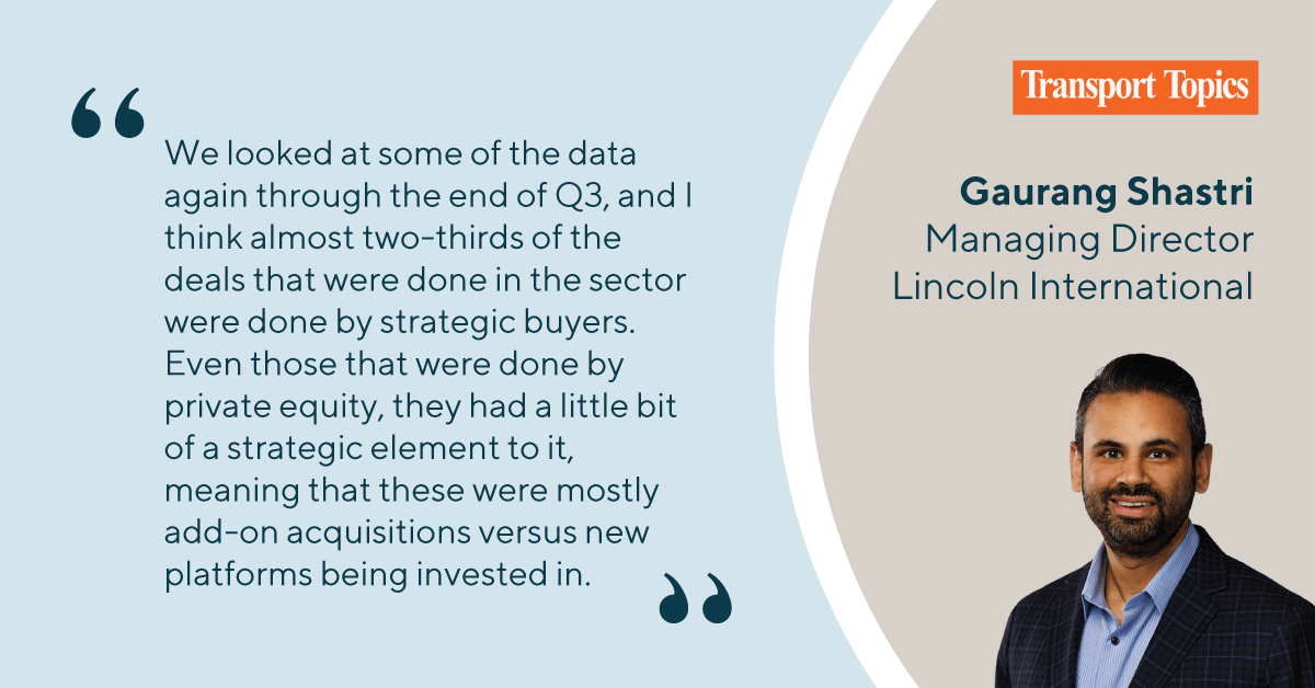 Transport Topics | Mergers and Acquisitions Market Begins to Accelerate ...