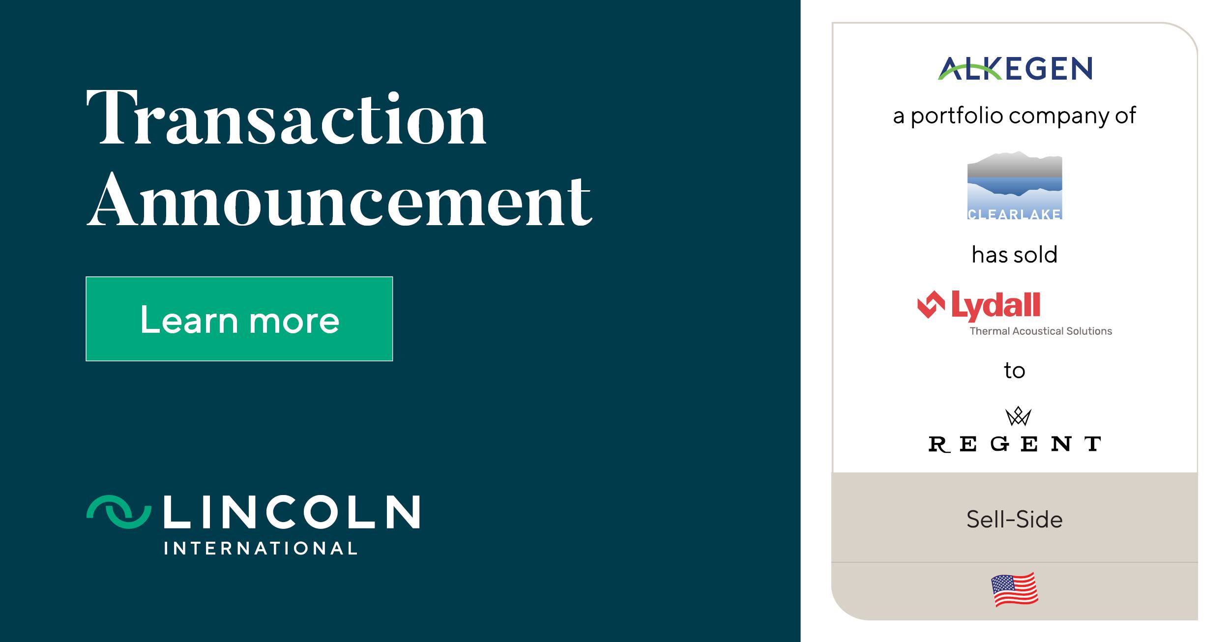 Alkegen, a portfolio company of Clearlake Capital, has sold Lydall TAS ...