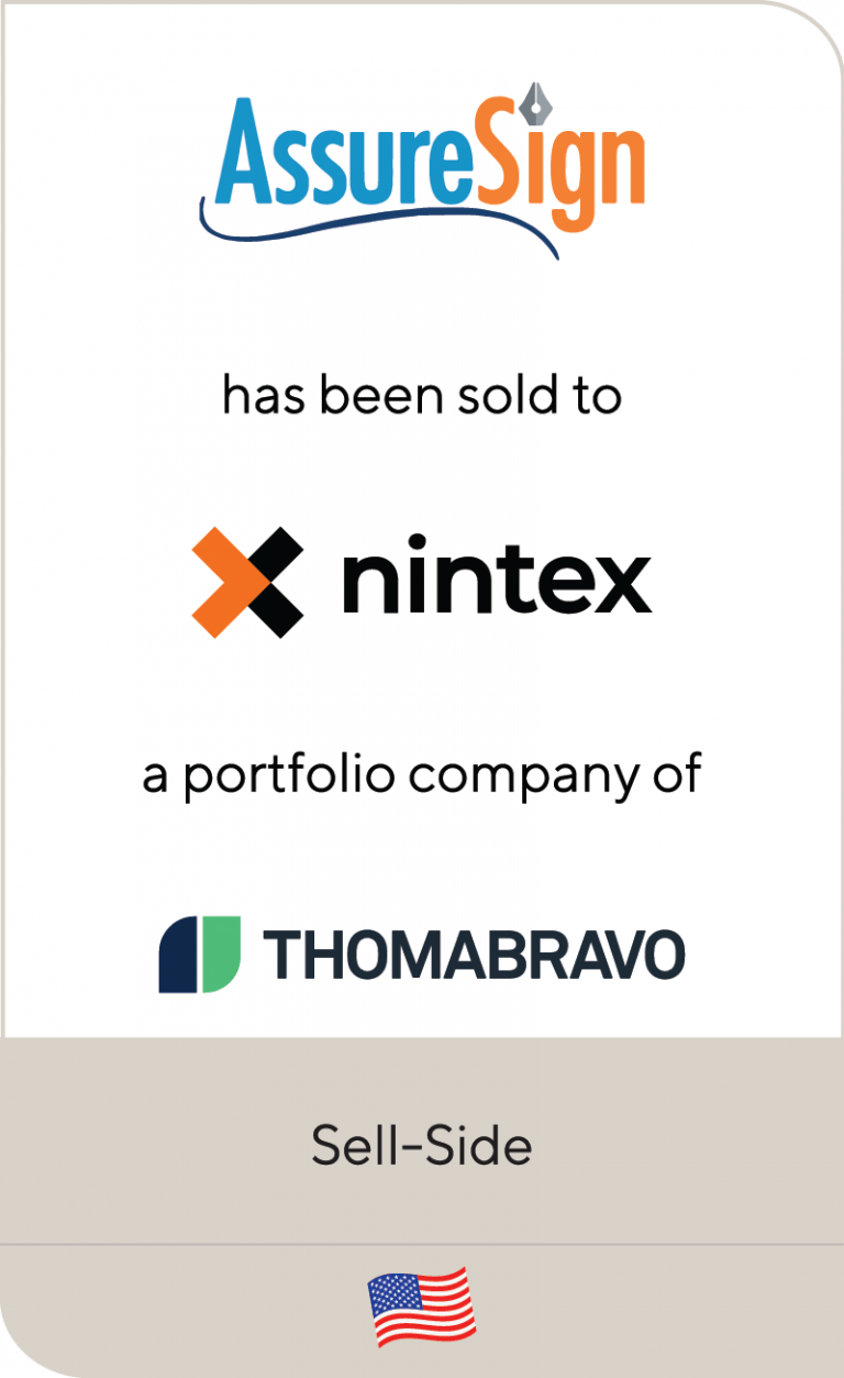 AssureSign has been sold to Nintex, a portfolio company of Thoma Bravo ...