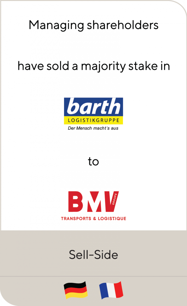 barth Logistikgruppe has been sold to BMVirolle - Lincoln International LLC