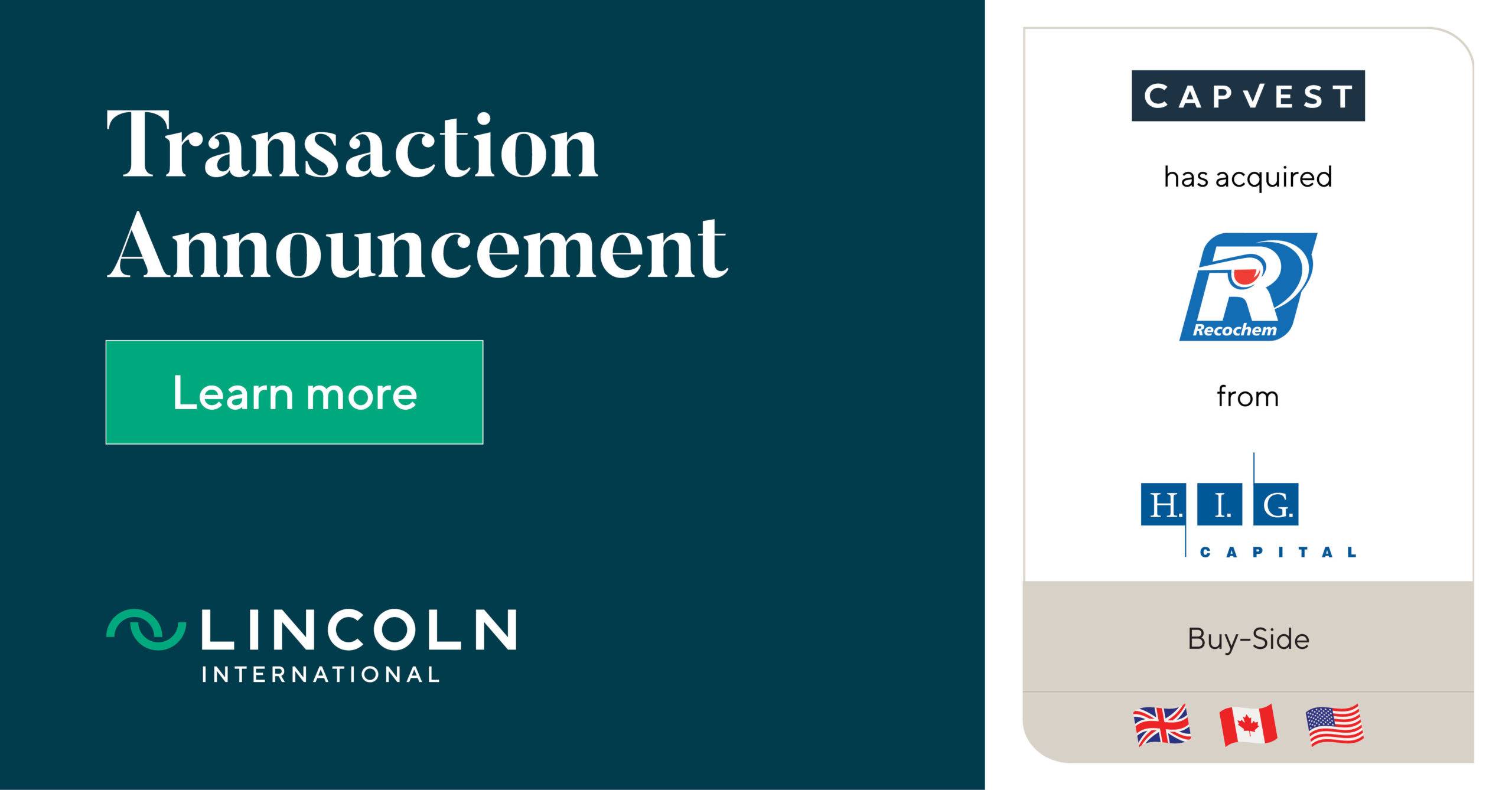 CapVest has acquired Recochem from H.I.G. Capital - Lincoln ...