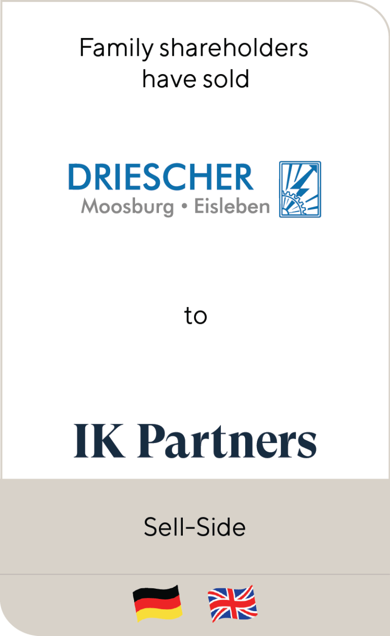 Family shareholders has sold DRIESCHER to IK Partners - Lincoln ...