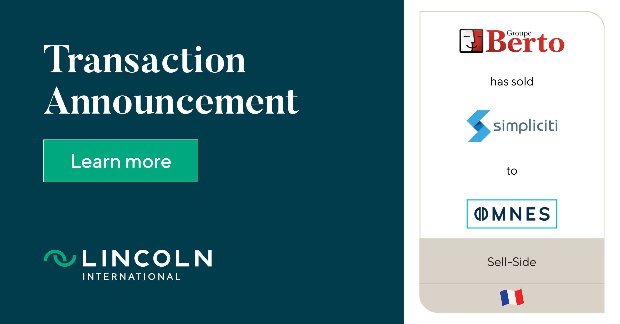 Groupe Berto has sold Simpliciti to Omnes - Lincoln International LLC