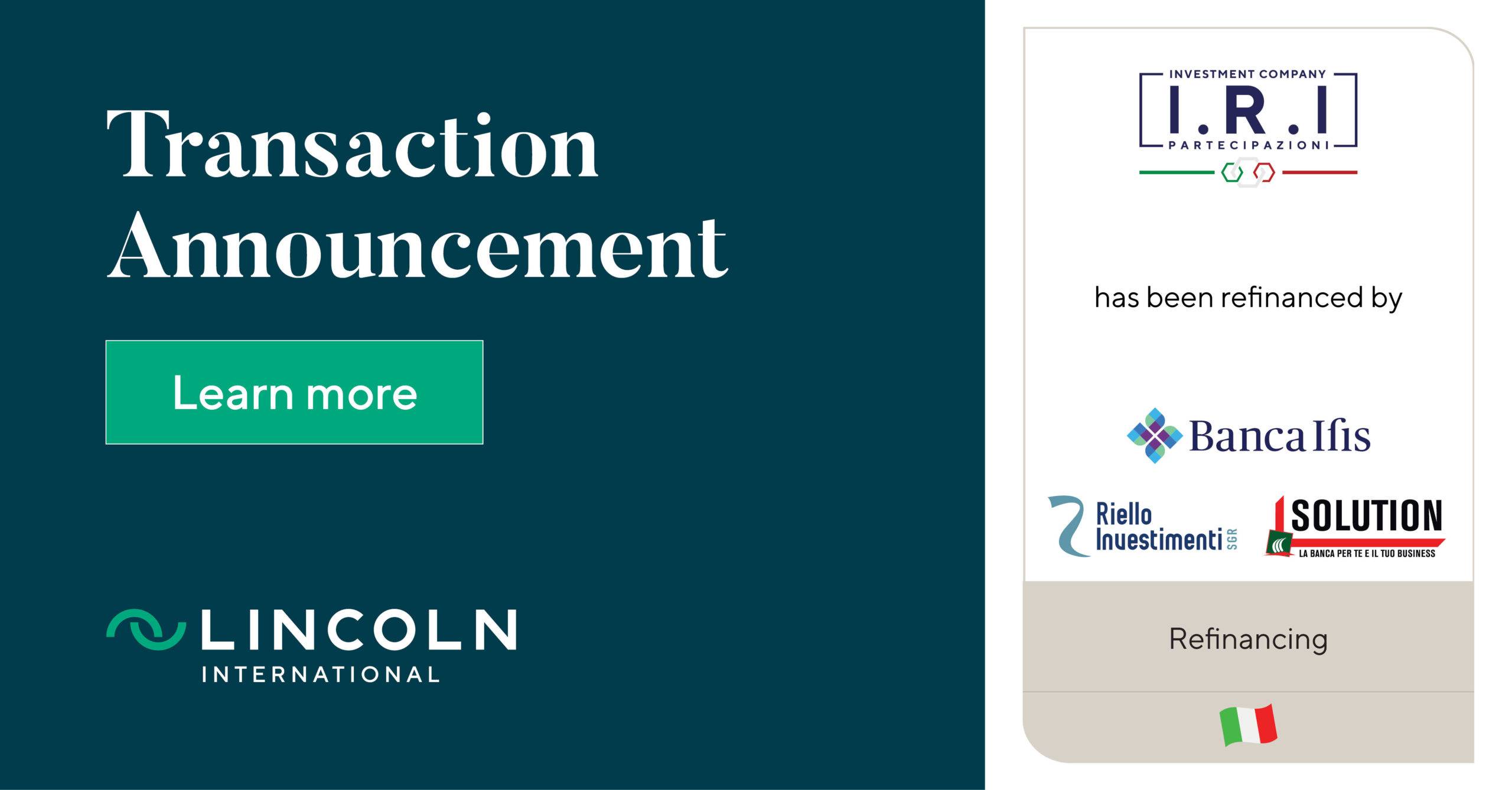 I.R.I Group obtained a financing package to finance its growth path and ...