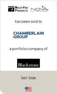 Multi-Fab Products - Nova Technology has been sold to Chamberlain Group, a portfolio company of ...