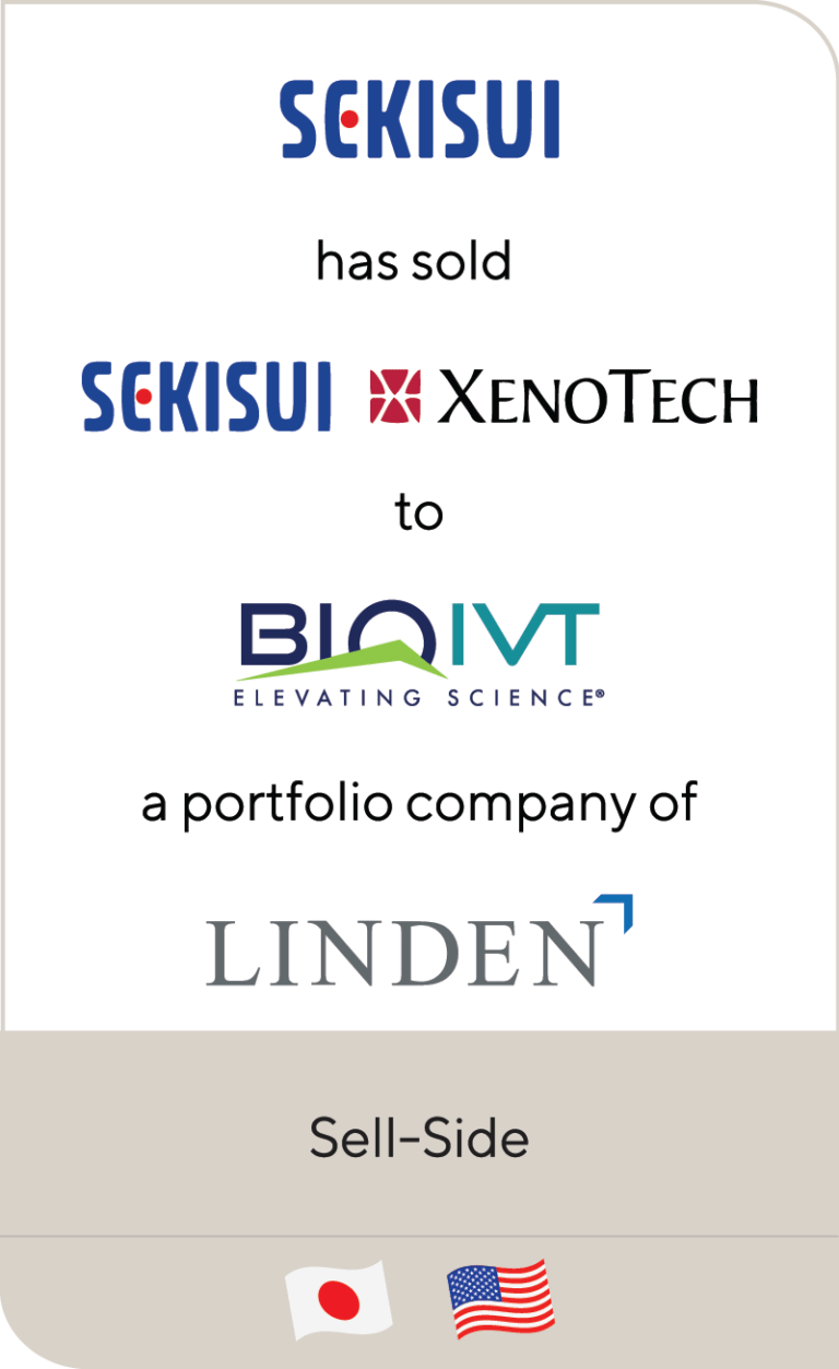 SEKISUI CHEMICAL has sold SEKISUI XENOTECH to BioIVT, a portfolio ...
