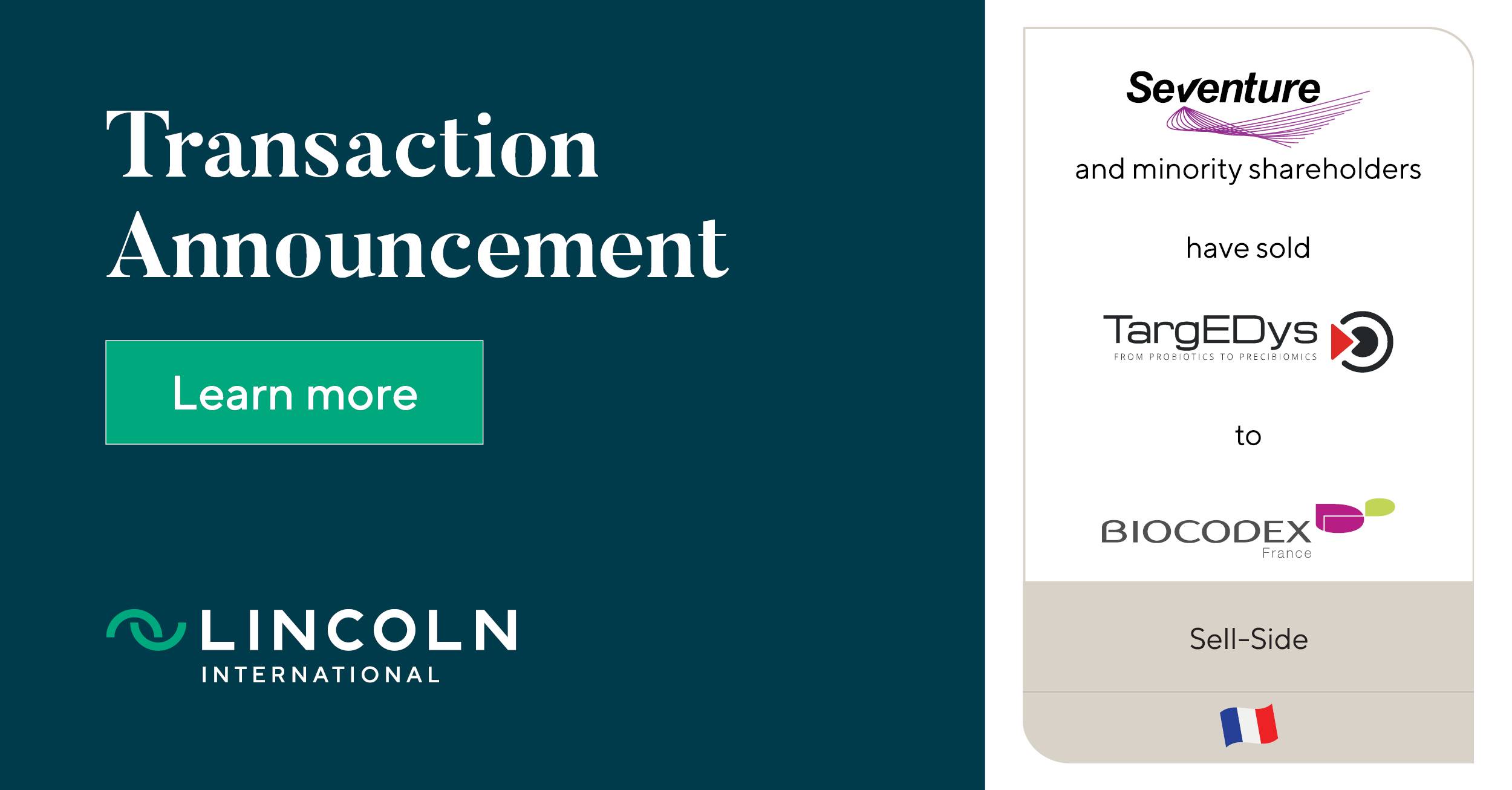 Seventure and minority shareholders have sold TargEDys to Biocodex ...