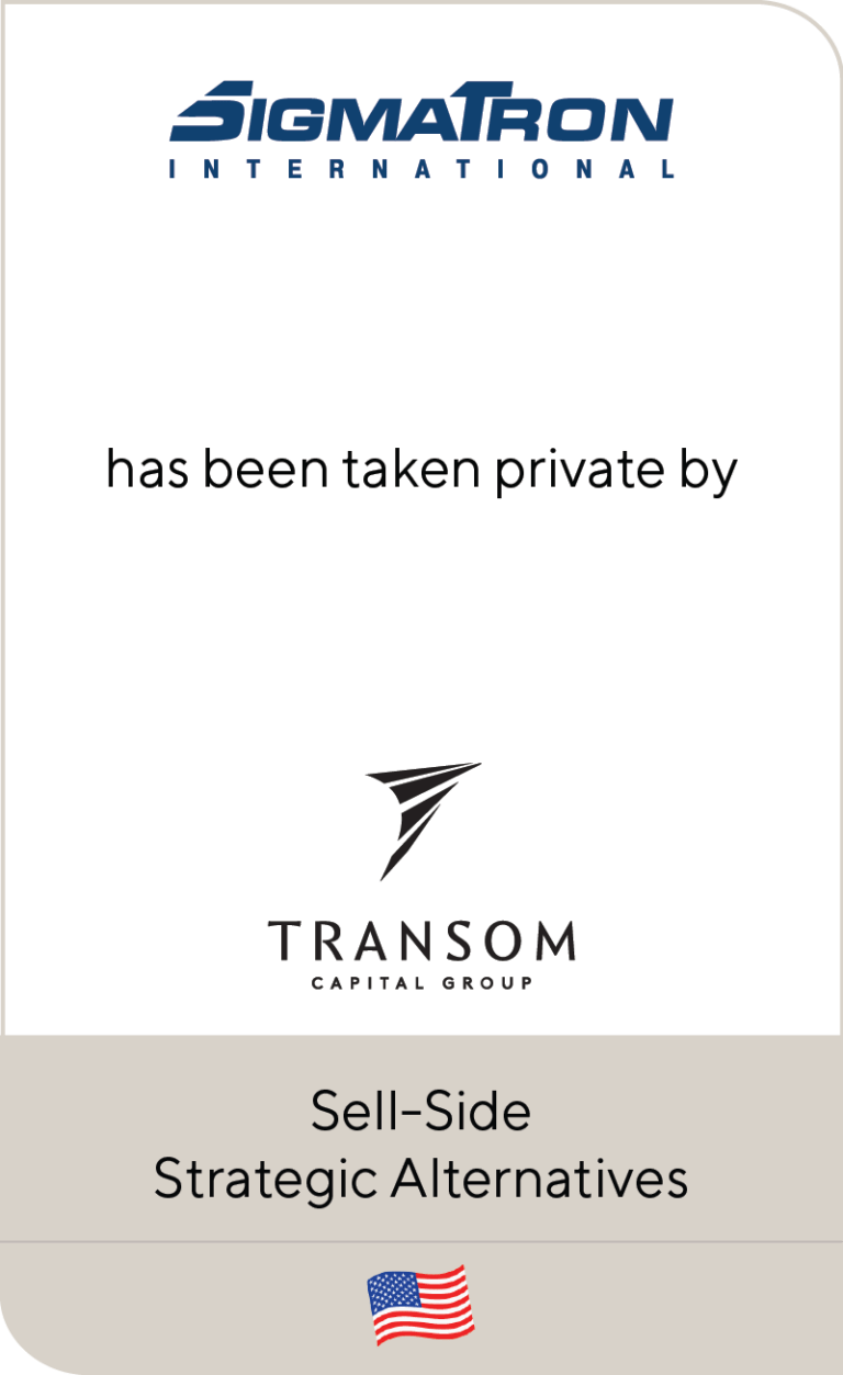 SigmaTron International, Inc. has been taken private by Transom Capital ...