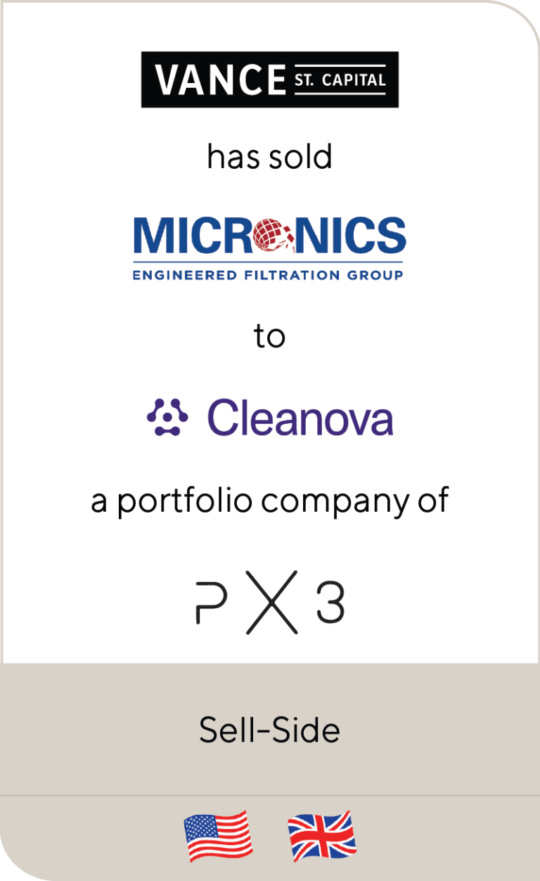 Vance Street Capital has sold Micronics Engineered Filtration Group to ...