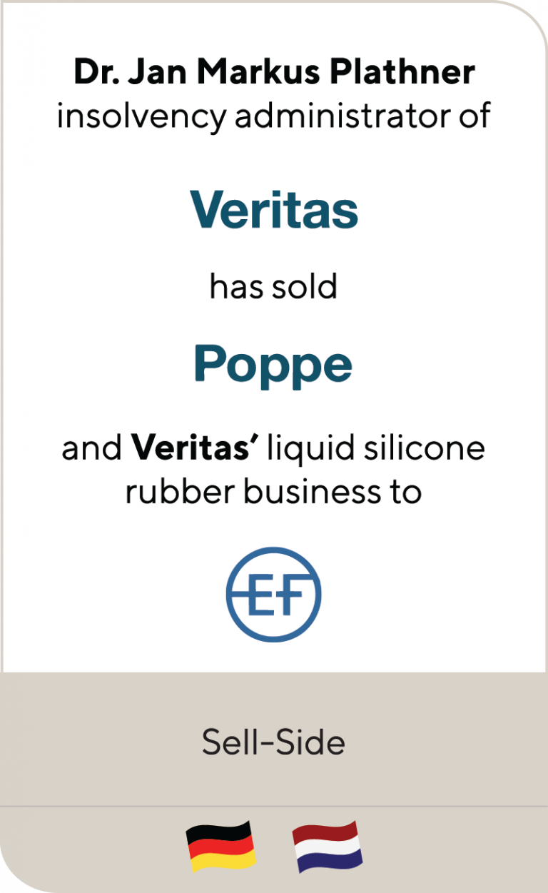 Poppe GmbH and Veritas AG’s liquid silicone rubber business have been ...