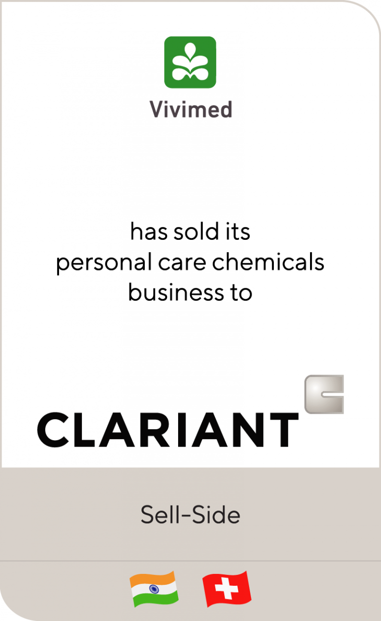 Vivimed has sold its personal care chemicals business to Clariant ...