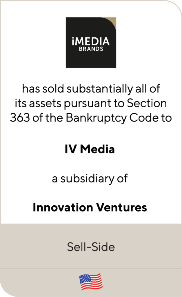 iMedia Brands has sold substantially all of its assets pursuant to ...