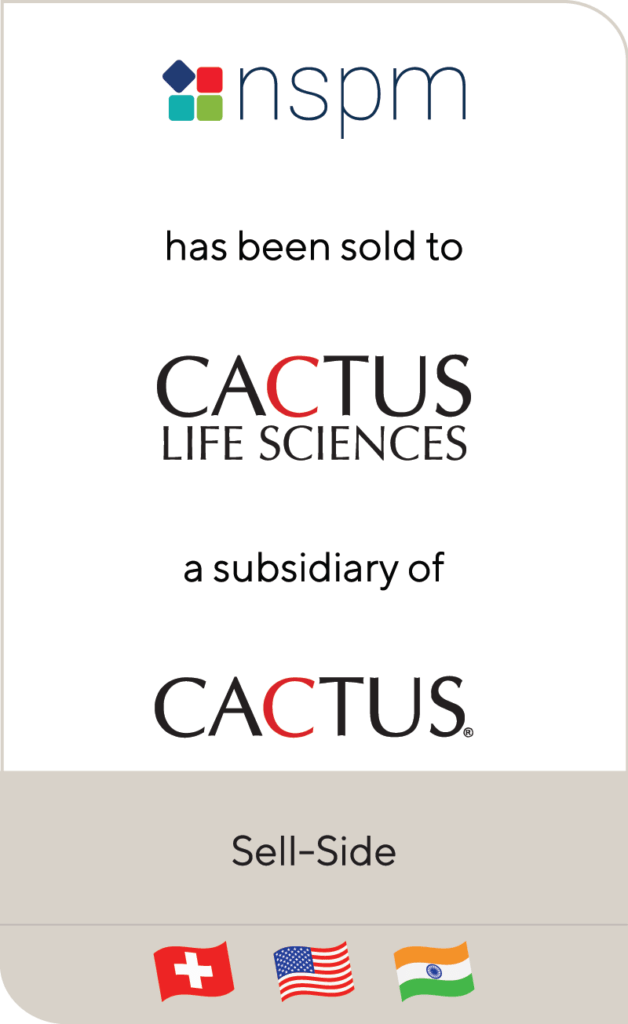 nspm has been sold to Cactus Life Sciences, a subsidiary of Cactus ...